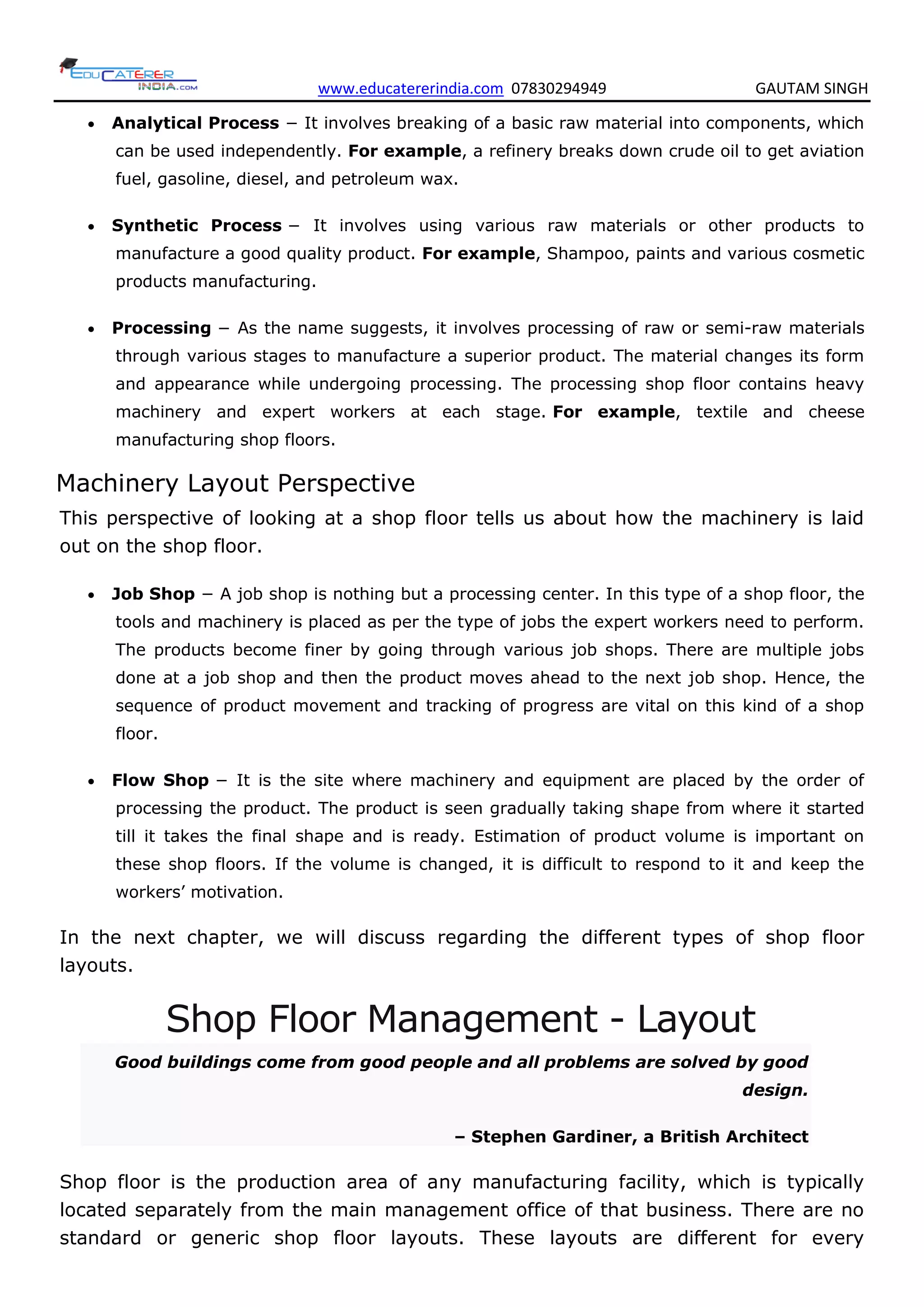 Shop floor management | PDF