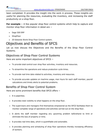 Shop floor management | PDF