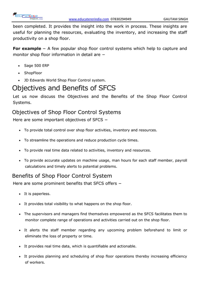 Shop floor management | PDF