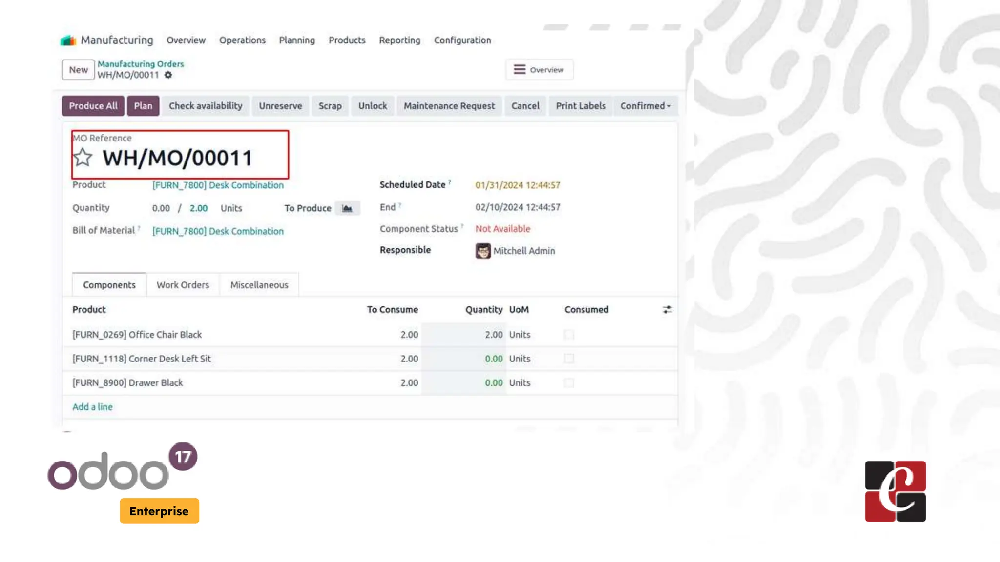 The Shop Floor Overview in the Odoo 17 ERP | PPTX