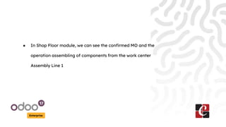 The Shop Floor Overview in the Odoo 17 ERP | PPTX