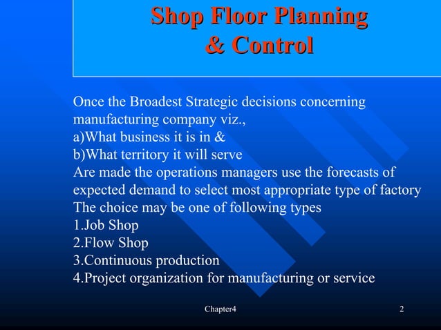 Shop Floor Planning & Control | PDF | Mechanical and Industrial ...