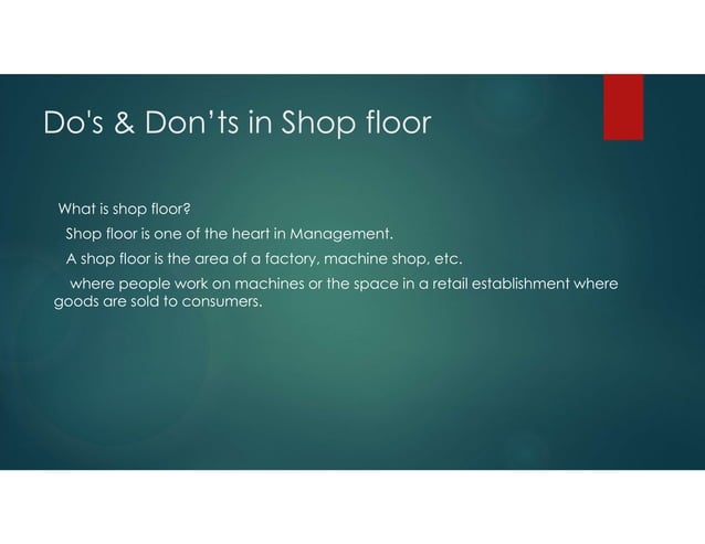 Shop floor safety | PDF