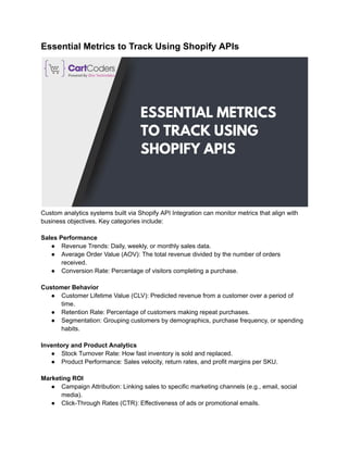 Shopify API Integration for Custom Analytics_ Advanced Metrics ...