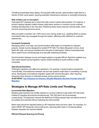 Shopify Migration Services_ Managing API Rate Limits And Data Throttling for Large-Scale ...