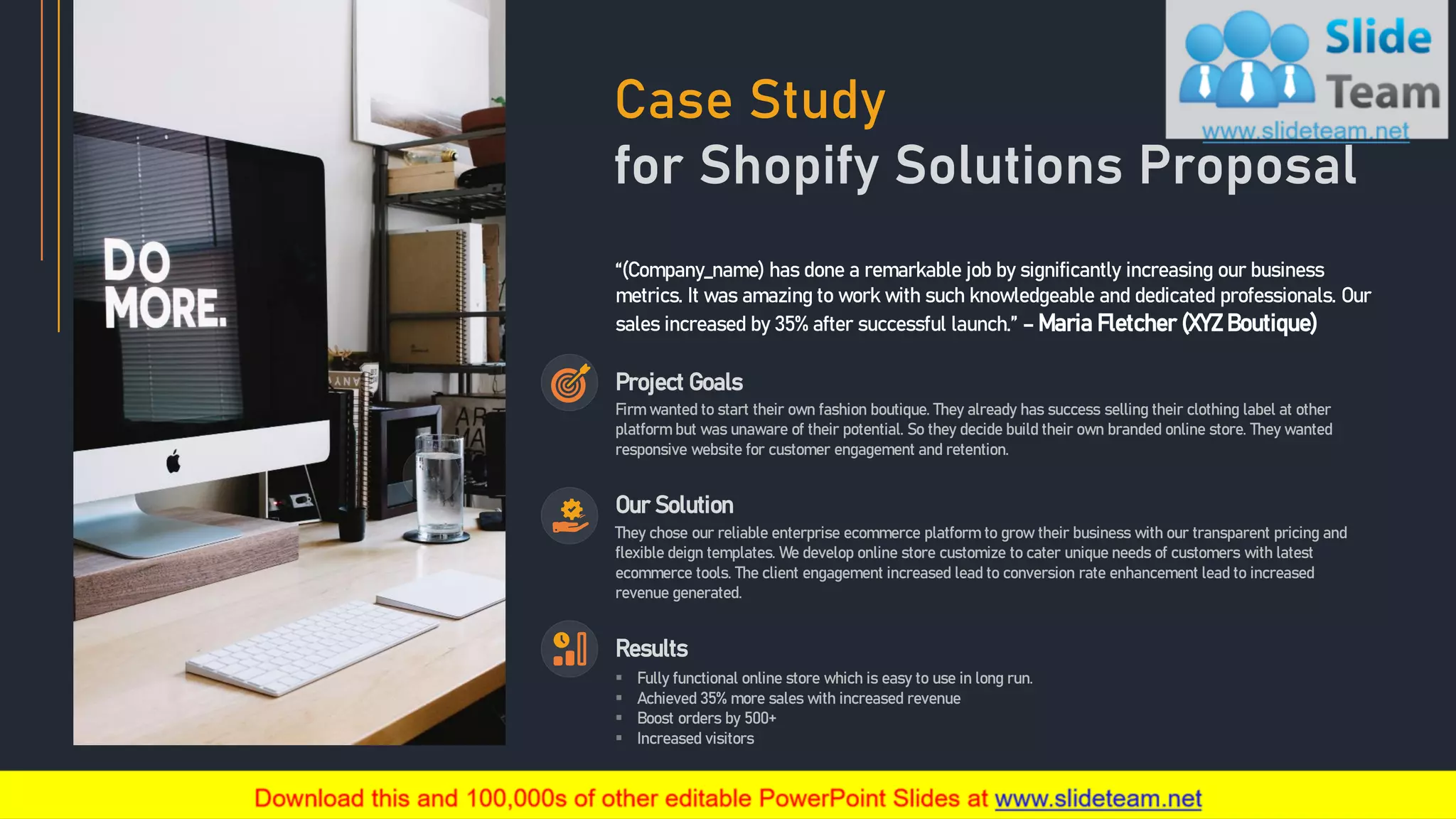 Shopify Solutions Proposal PowerPoint Presentation Slides | PPT