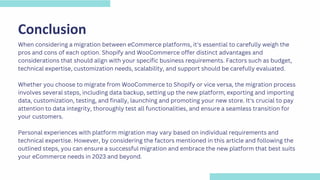 Shopify vs WooCommerce eCommerce Platform Migration 2023.pptx