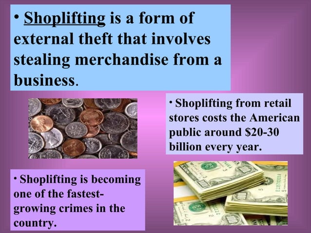 Shoplifting | PPT | Crime & Harmful Acts to Individuals, Society ...