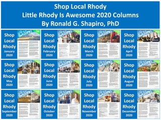 Little Rhody is Awesome 2020 Columns in Shop Local Rhody Magazine | PDF