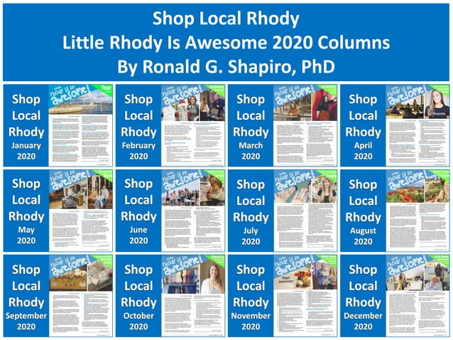 Little Rhody is Awesome 2020 Columns in Shop Local Rhody Magazine