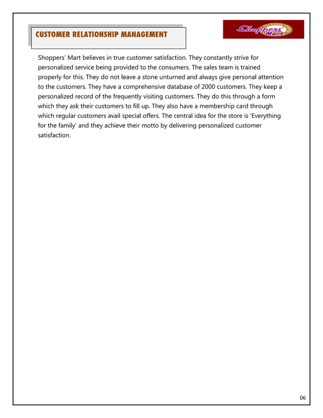 Shoppers' mart | PDF