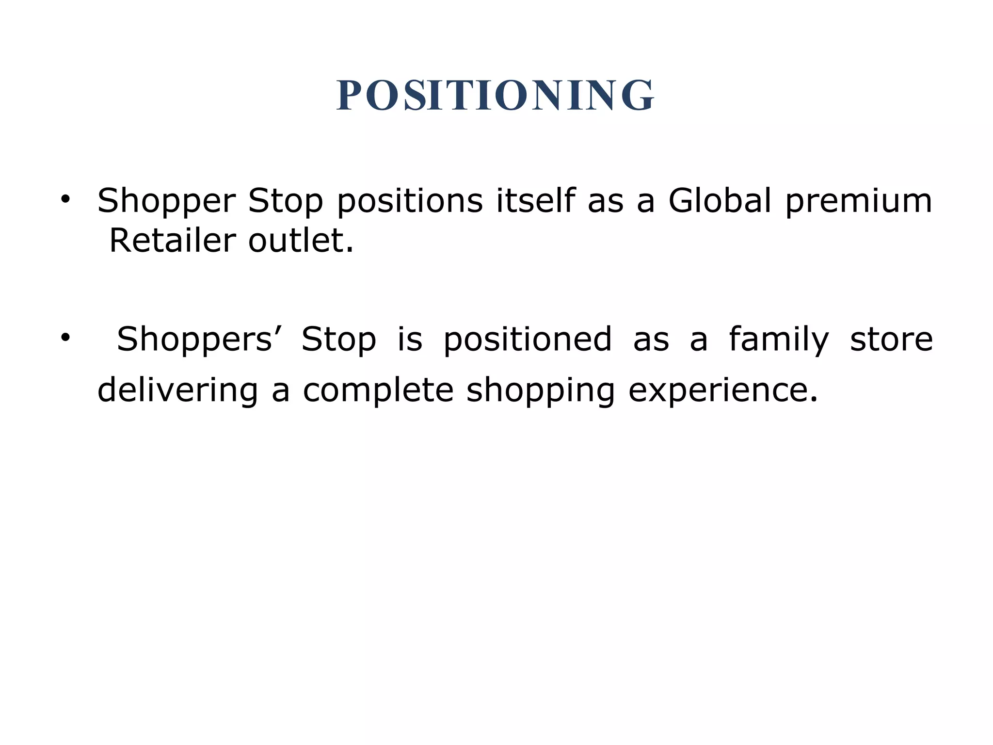 Shoppers Stop | PPT