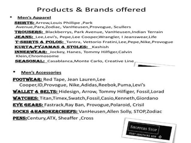 Shoppers stop - Brand Analysis | PPTX