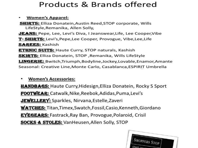 Shoppers stop - Brand Analysis | PPTX