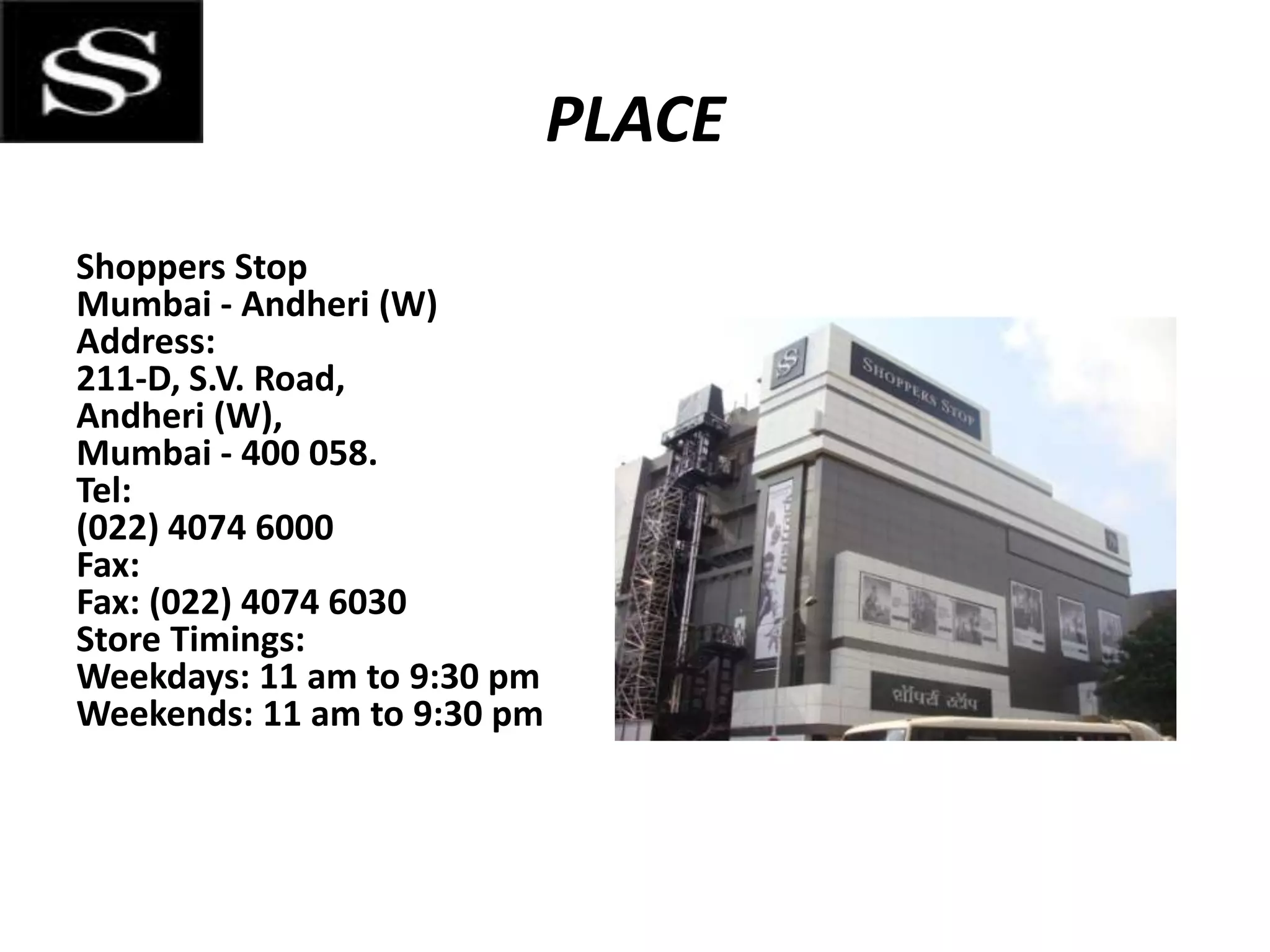 Shoppers stop marketing | PPTX