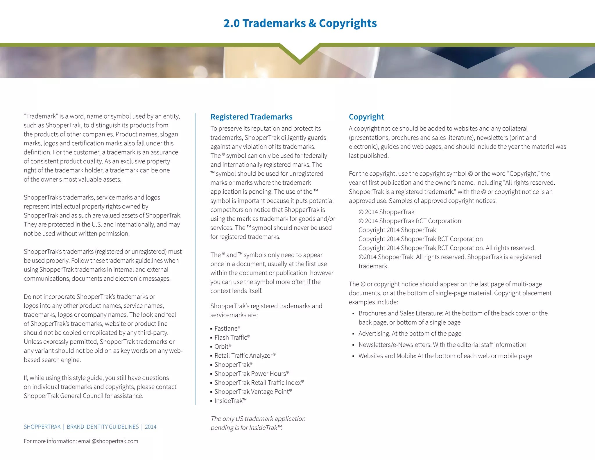 ShopperTrak brand guidelines | PPT