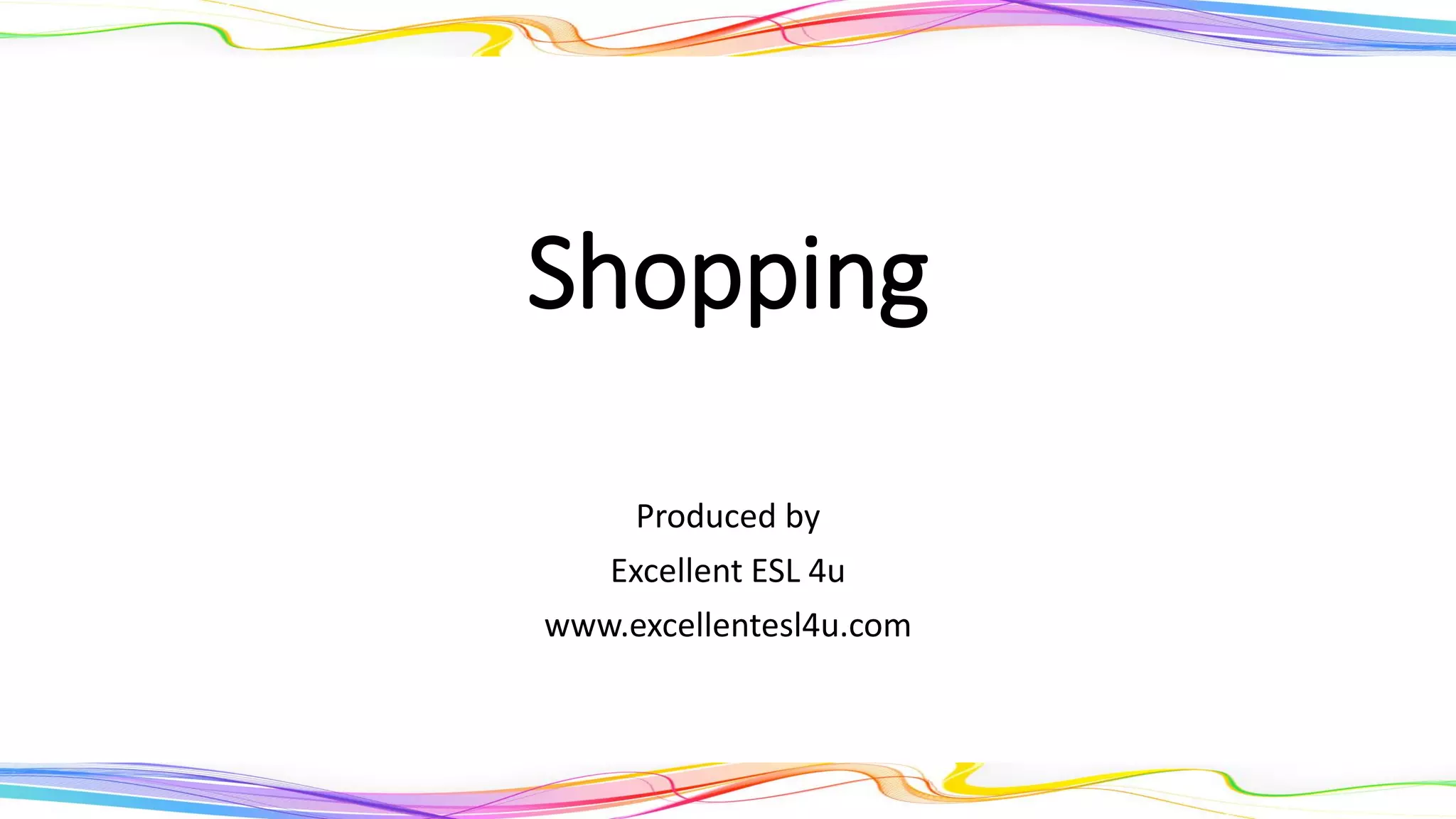 ESL shopping flashcards | PDF