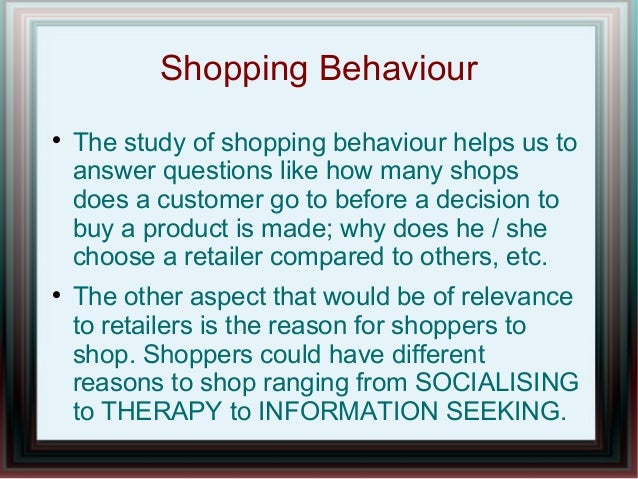 Category Shopper Behaviors