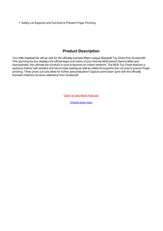 Shopping guidecraft mlb team logo toy chest style ny yankees | PDF