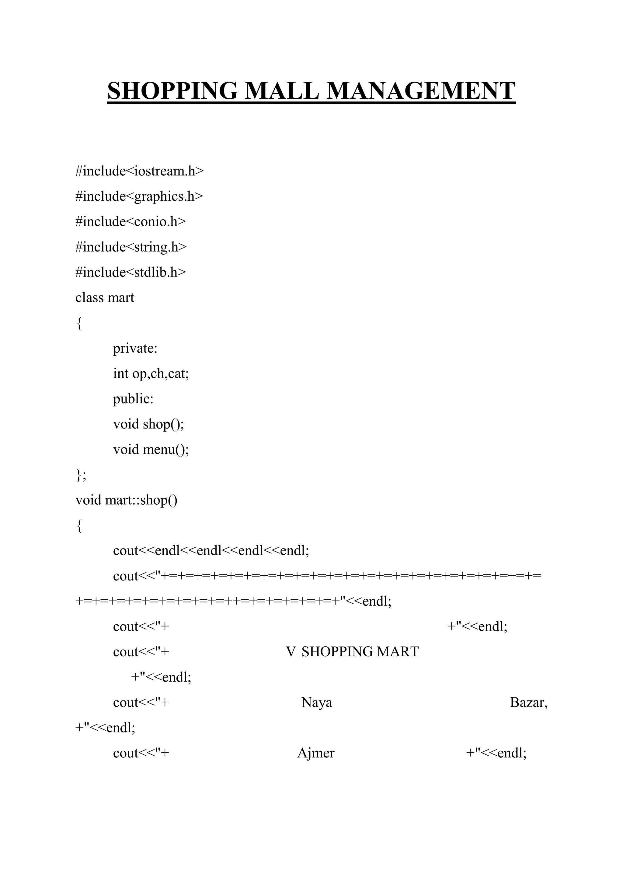 Shopping mall management | PDF