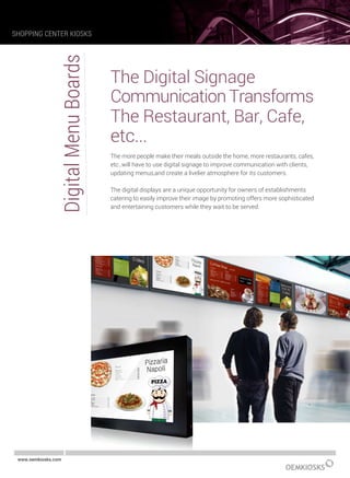 Shopping Mall Digital Kiosks and Digital Billboards | PDF