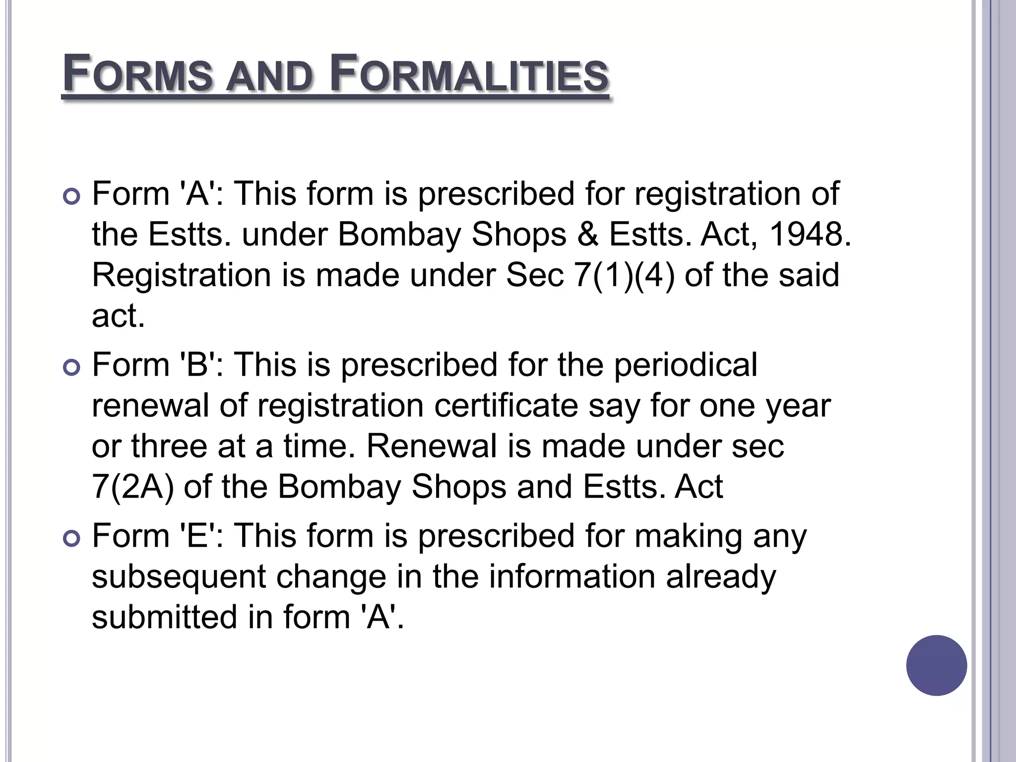 Shops and establishment act | PPTX