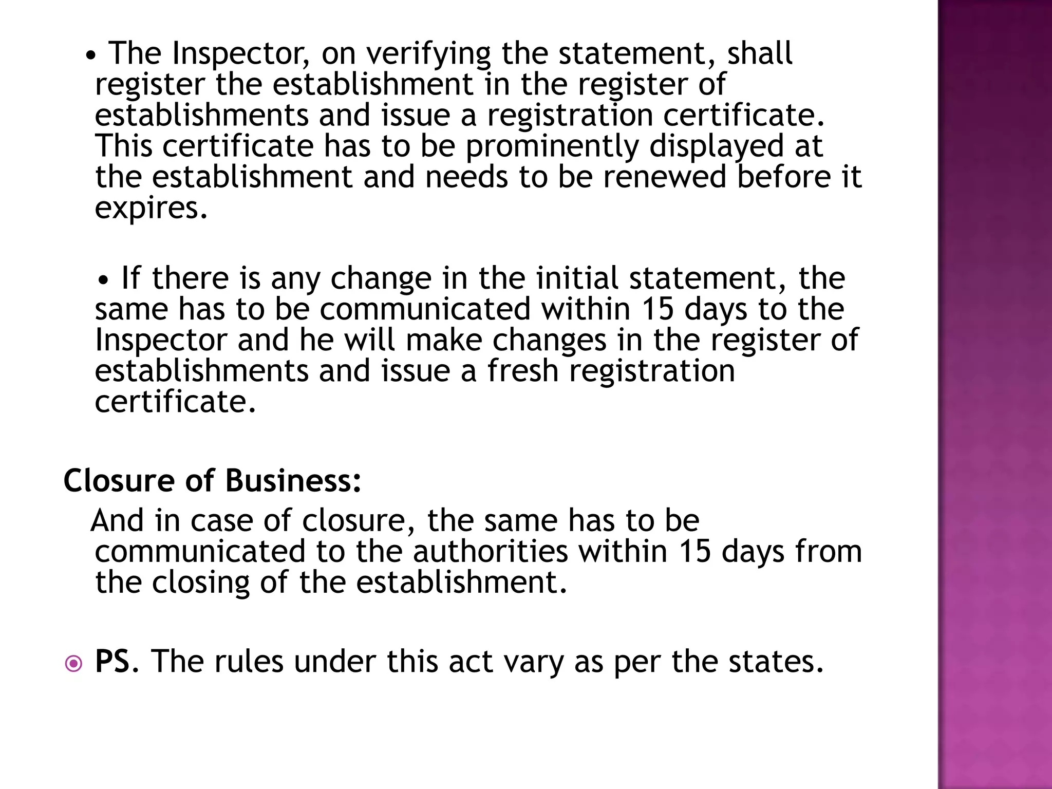 “Shops and establishments” Registration | PPTX