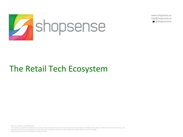 Retail Tech Ecosystem | PPT