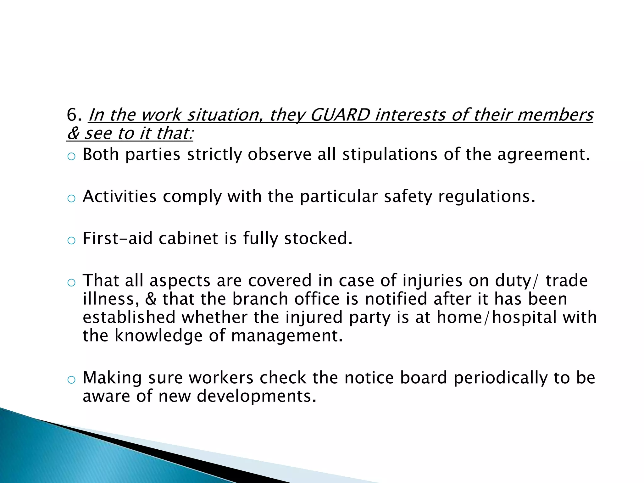 Trade Union Shop stewards | PPTX