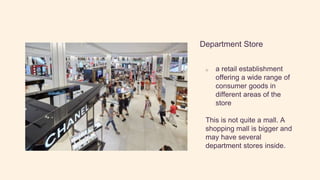 Vocabulary for Describing Shops [IELTS Speaking] | PPTX