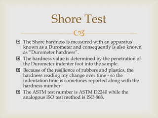 Shore hardness | PPTX