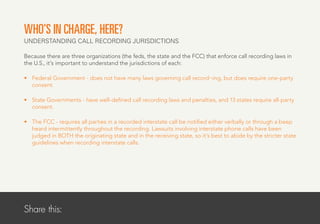 The Legality of Call Recording | PDF