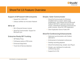 Shoretel 13 presentation | PPT