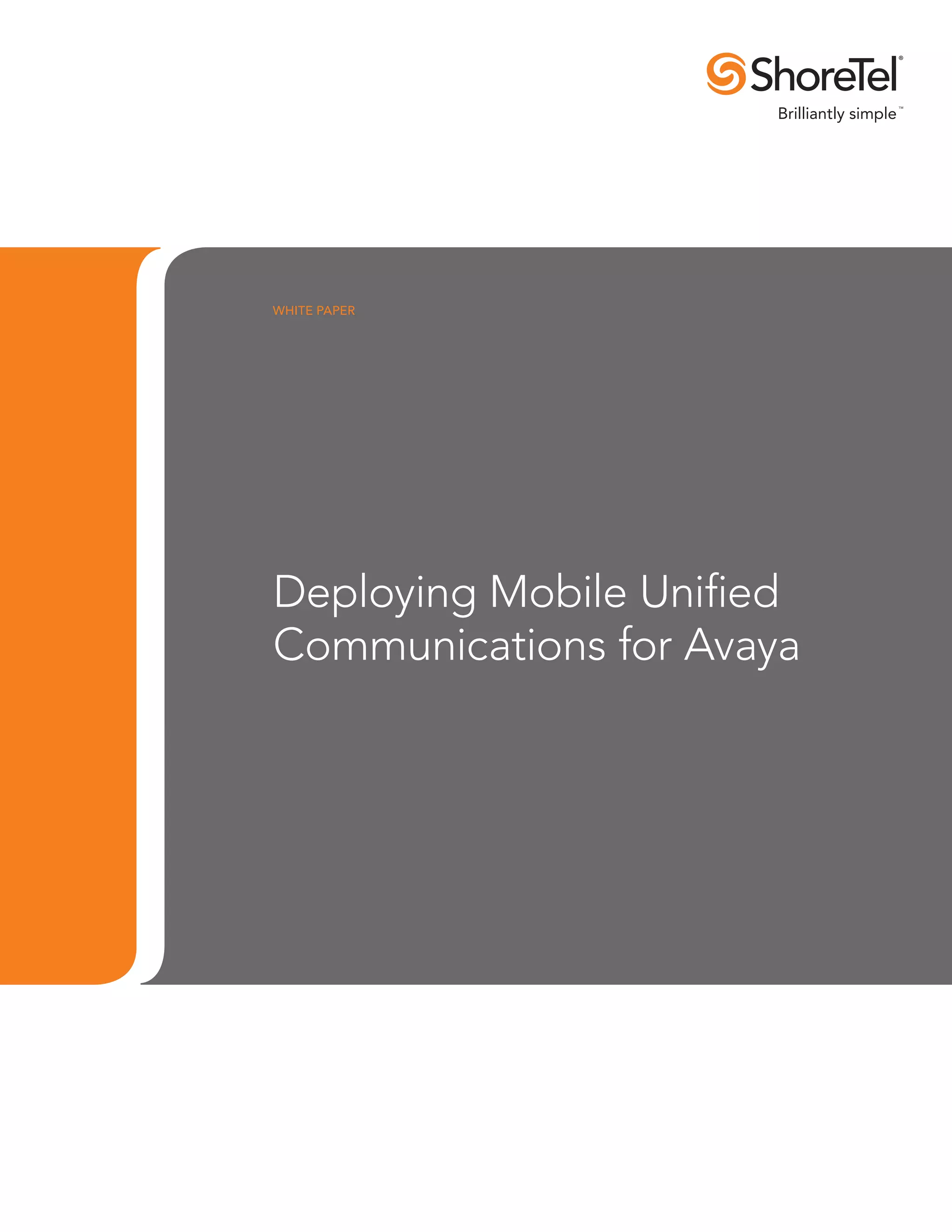 Shoretel Mobility For Avaya | PDF