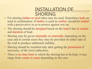 shoringandunderpinning types-installation-precautions.pptx