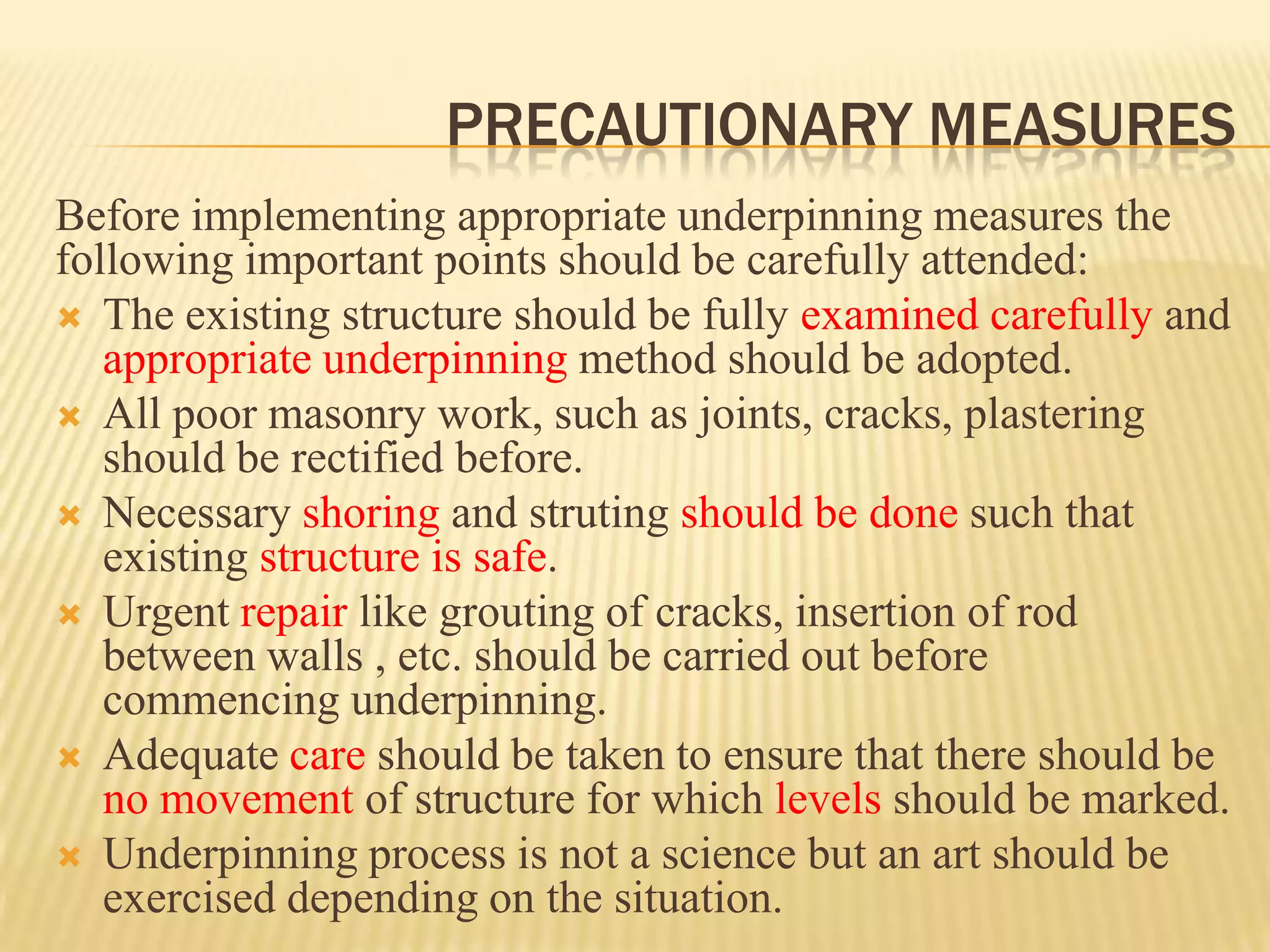 Shoring and underpinning | PPTX