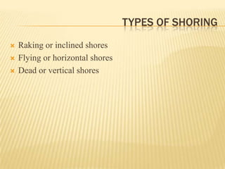 Shoring and underpinning | PPTX