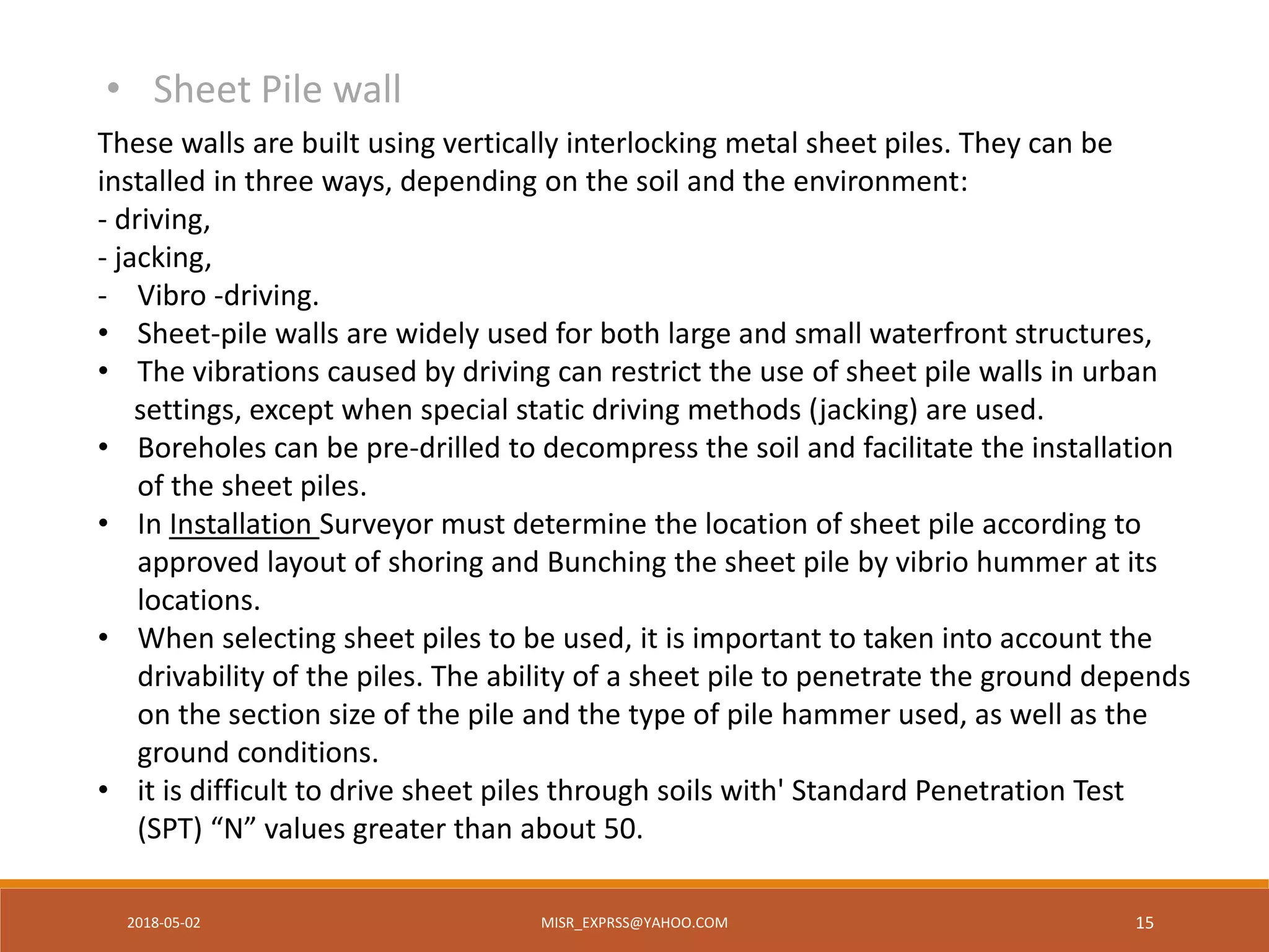 Shoring system and Dewatering | PDF