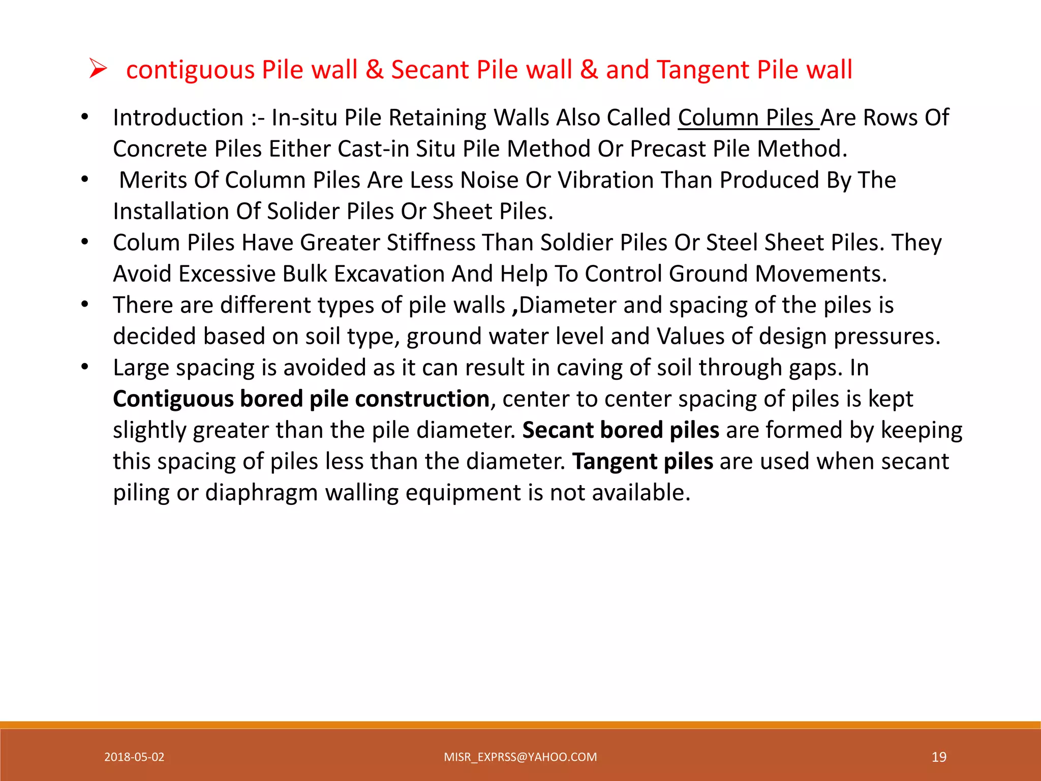Shoring system and Dewatering | PDF