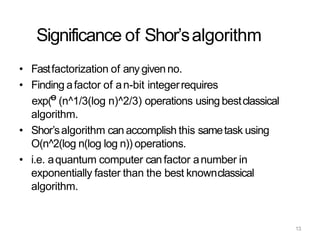A basic overview to the Shor's algorithm | PDF | Programming Languages ...