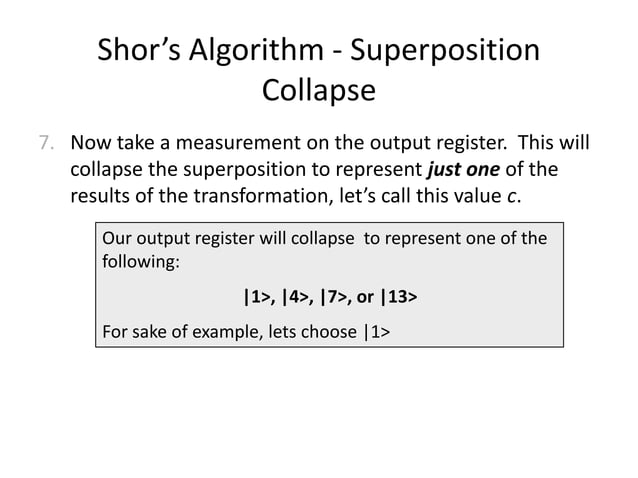 Shor’s algorithm the ppt | PPTX
