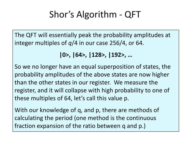 Shor’s algorithm the ppt | PPTX