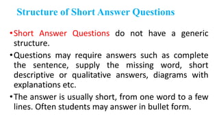 Short answer question | PPT