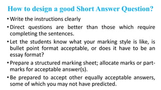 Short answer question | PPT