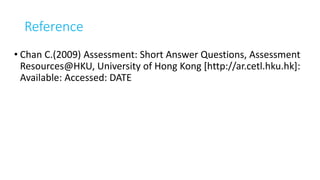 Short answer question | PPT