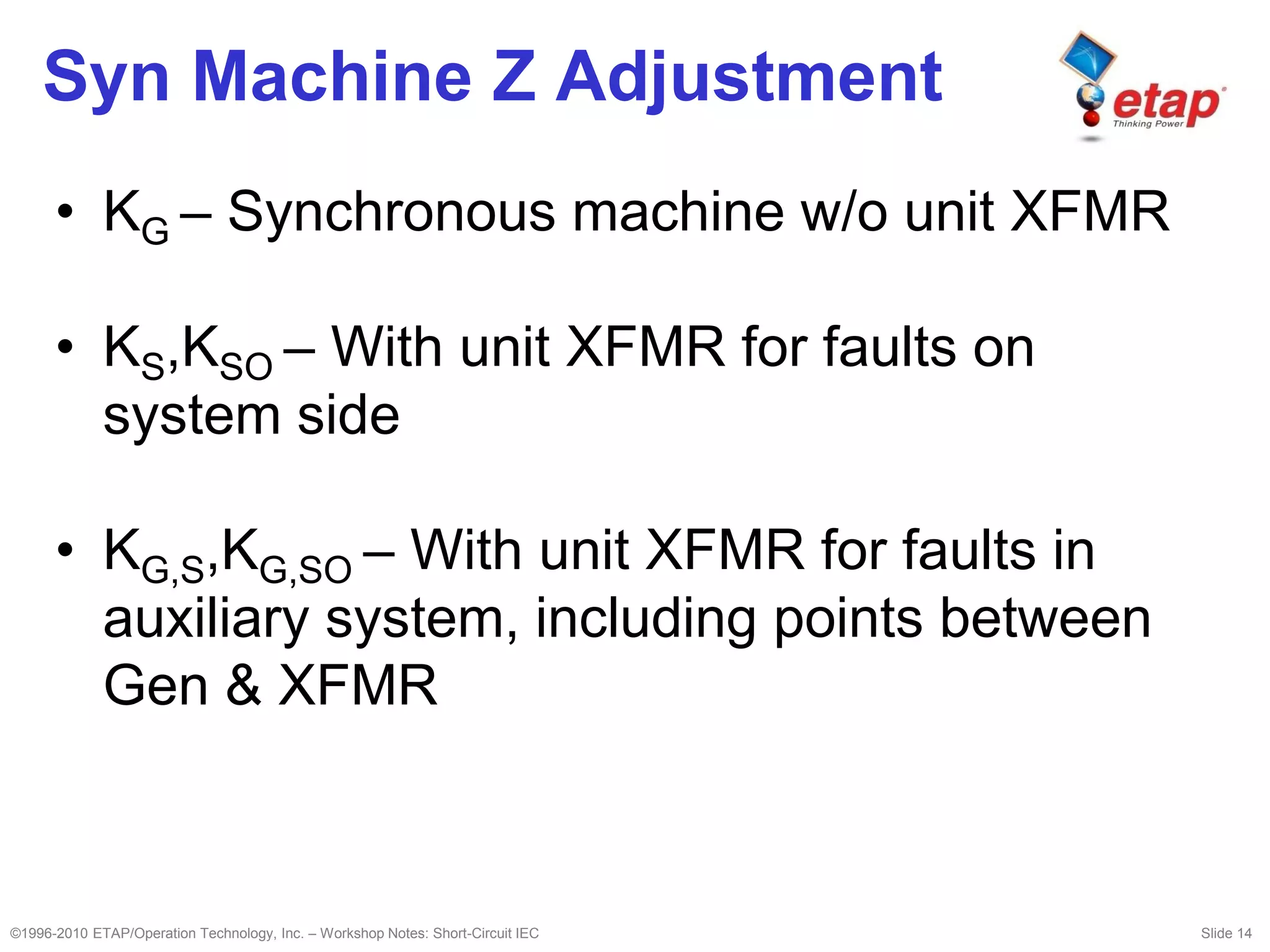 ETAP - Short circuit analysis iec standard | PDF