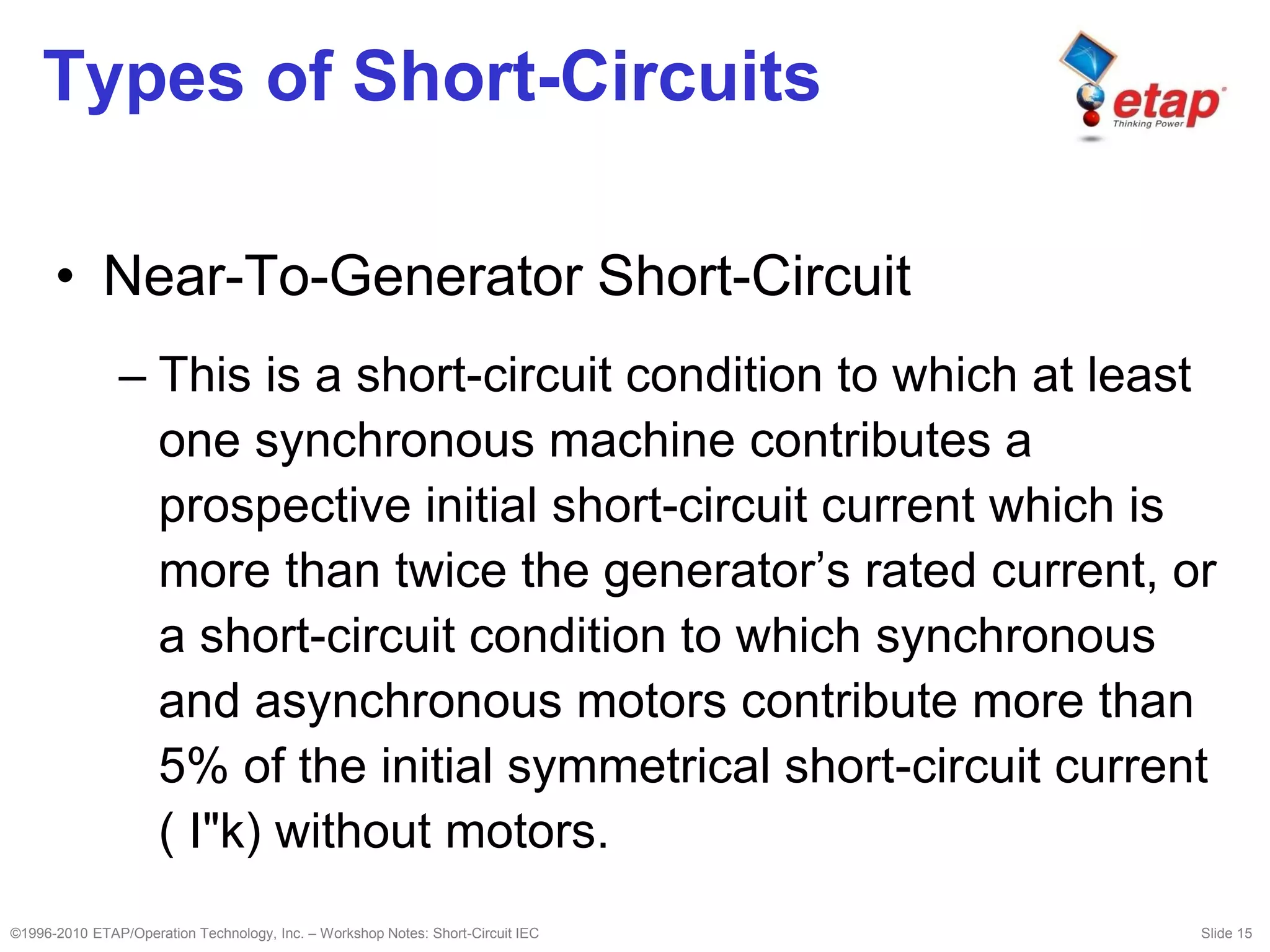 ETAP - Short circuit analysis iec standard | PDF