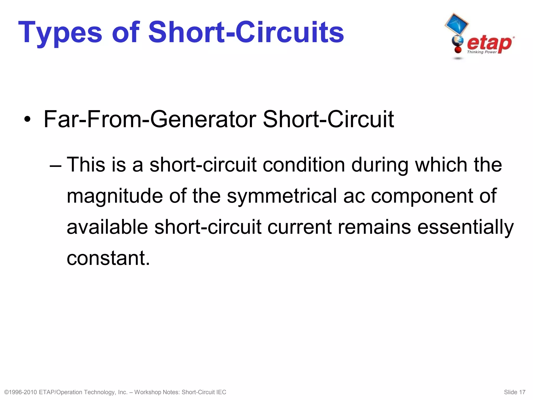 ETAP - Short circuit analysis iec standard | PDF
