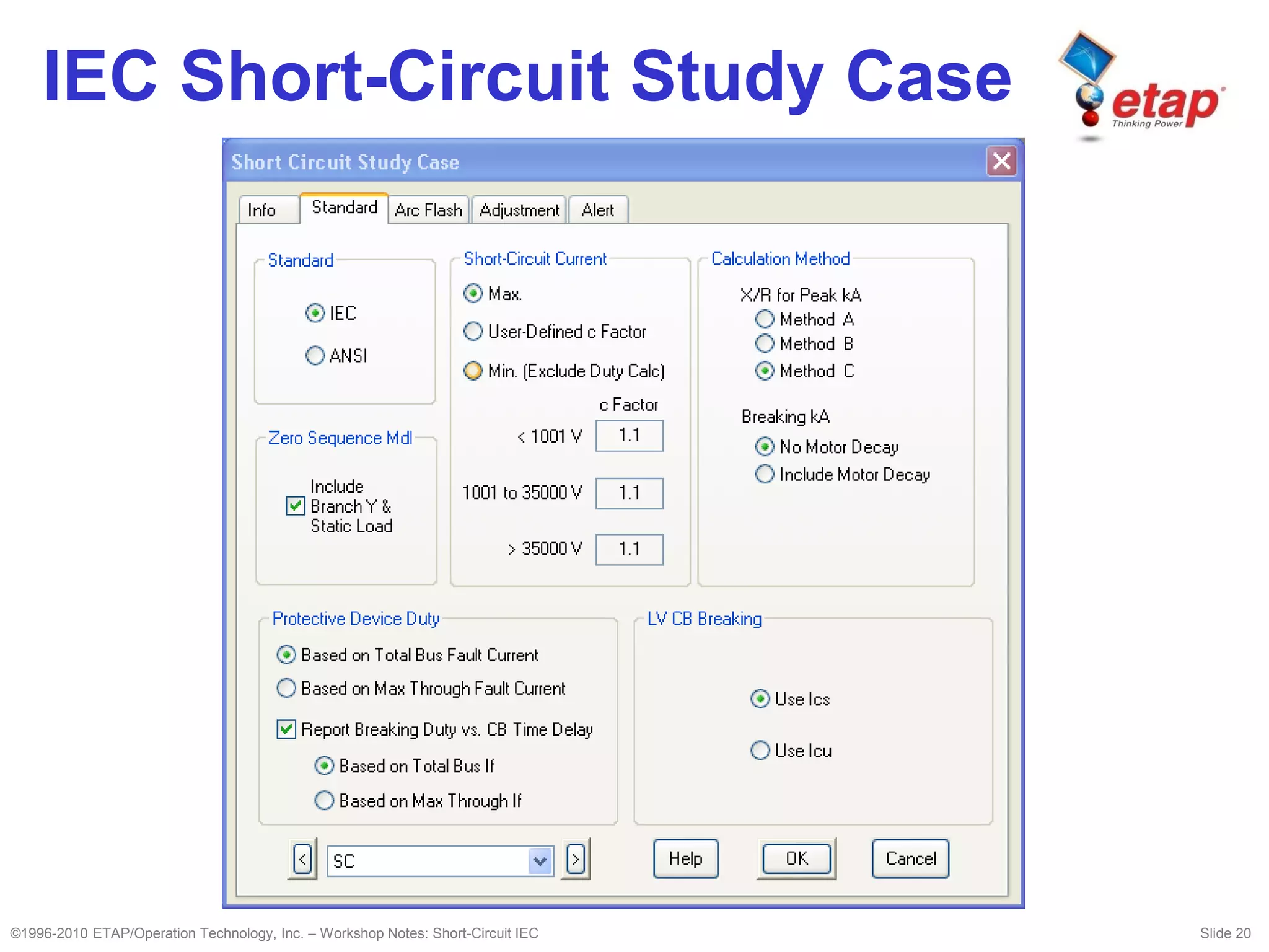 ETAP - Short circuit analysis iec standard | PDF