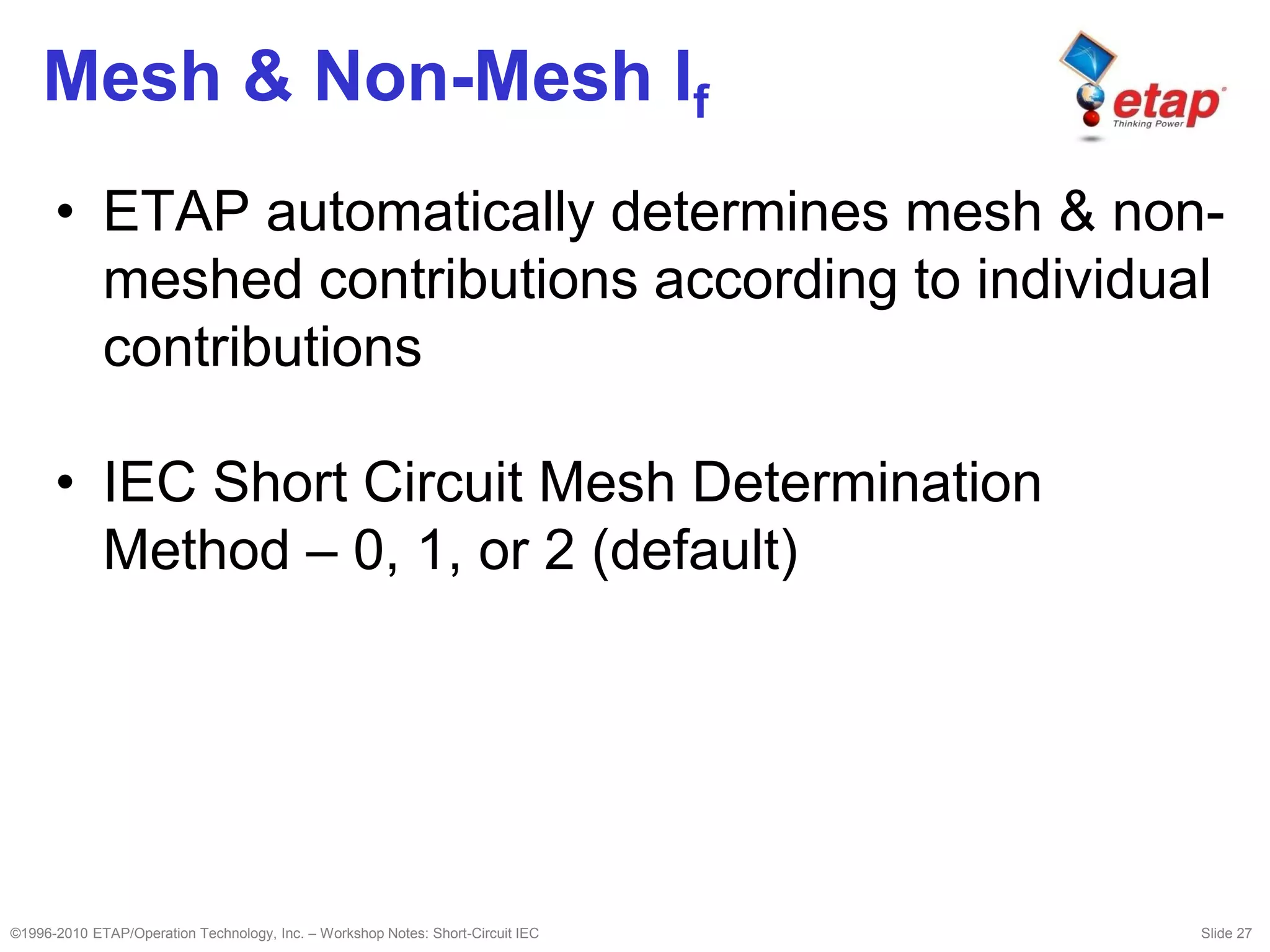 ETAP - Short circuit analysis iec standard | PDF